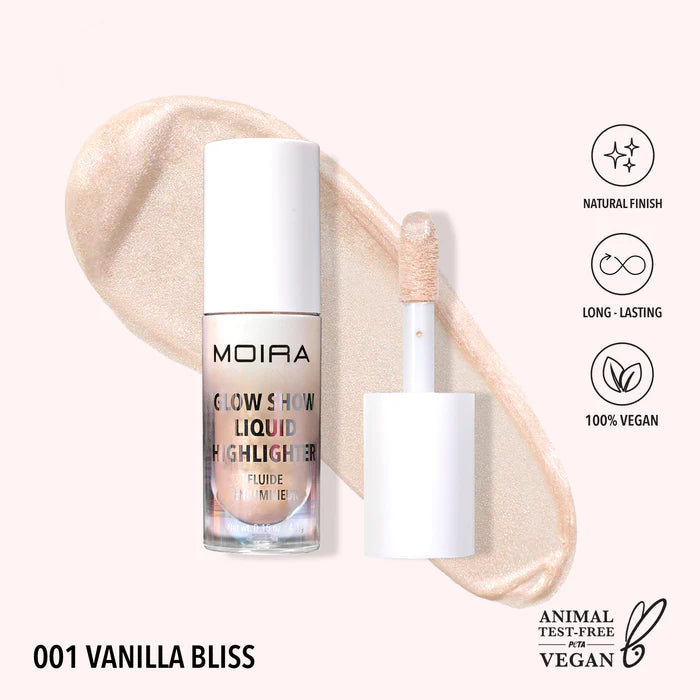 GLOW SHOW LIQUID HIGHLIGHTER ILUMINADORES MOIRA – Moca Cosméticos