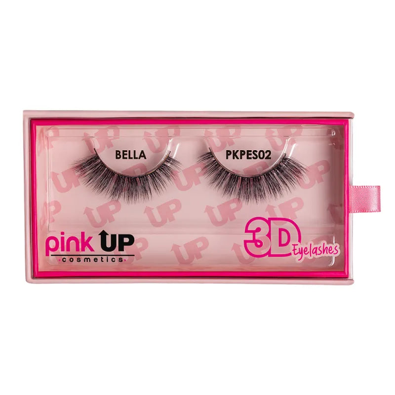 PESTAÑAS 3D EYELASHES #02 BELLA PINK UP – Moca Cosméticos